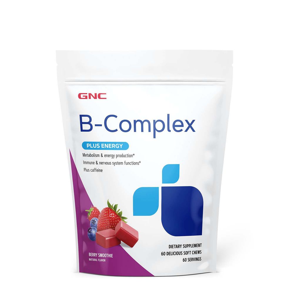 GNC B-Complex Plus Energy - Berry Smoothie - 60 Soft Chews | Mall of America®